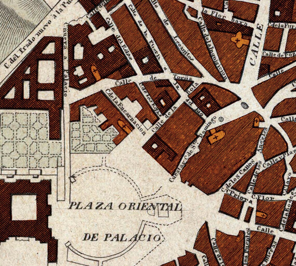 Old Map of Madrid 1844 Spain Vintage Map Vintage Poster Wall - Etsy