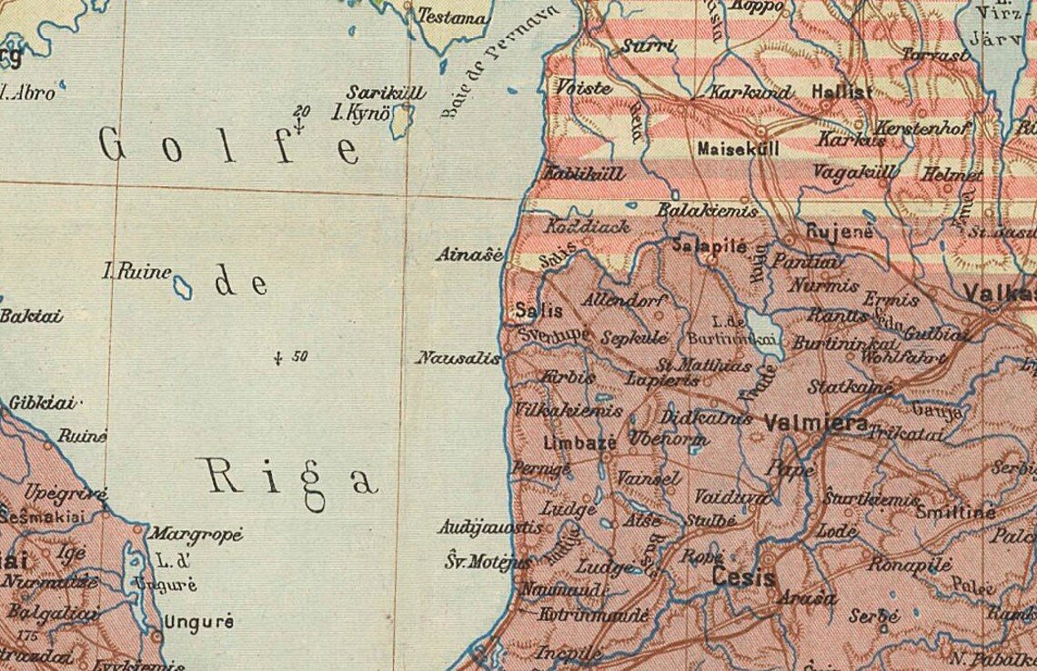 Old Map of Lithuania 1920 Vintage Map Vintage Poster Wall - Etsy