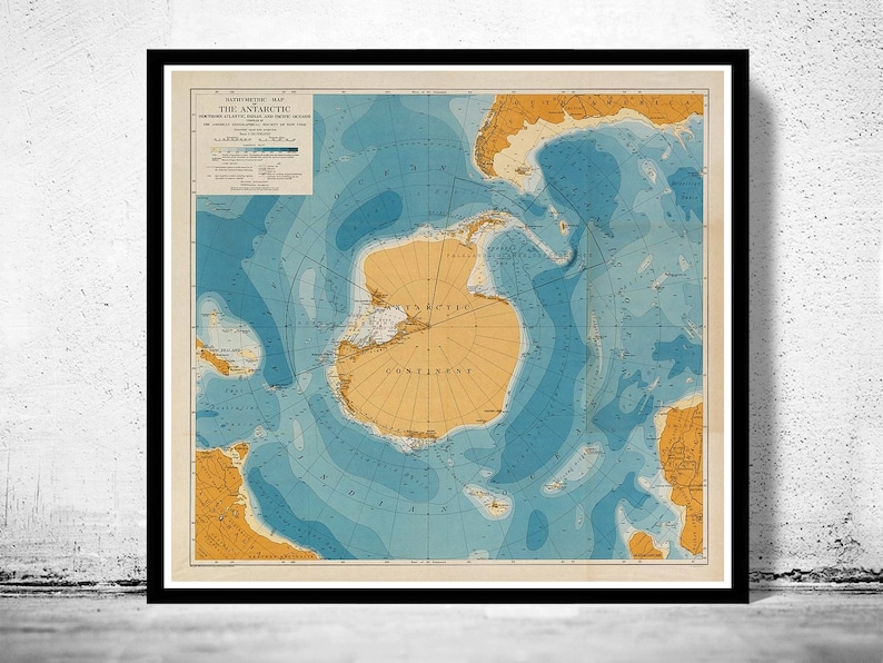 Old Map of Antarctica 1929 Vintage Map of Antarctica Vintage - Etsy