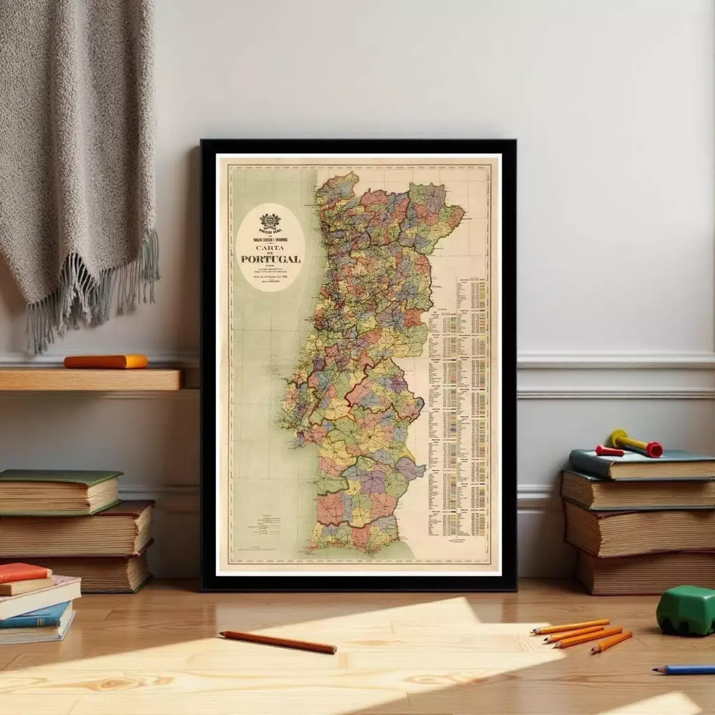Old Map of Portugal 1912 Mapa De Portugal Vintage Map | Wall Map Print ...