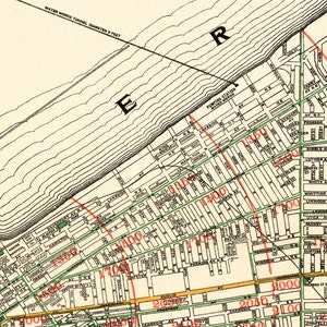 Old Map of Cleveland and Suburbs 1912 Vintage Map | Vintage Poster Wall ...