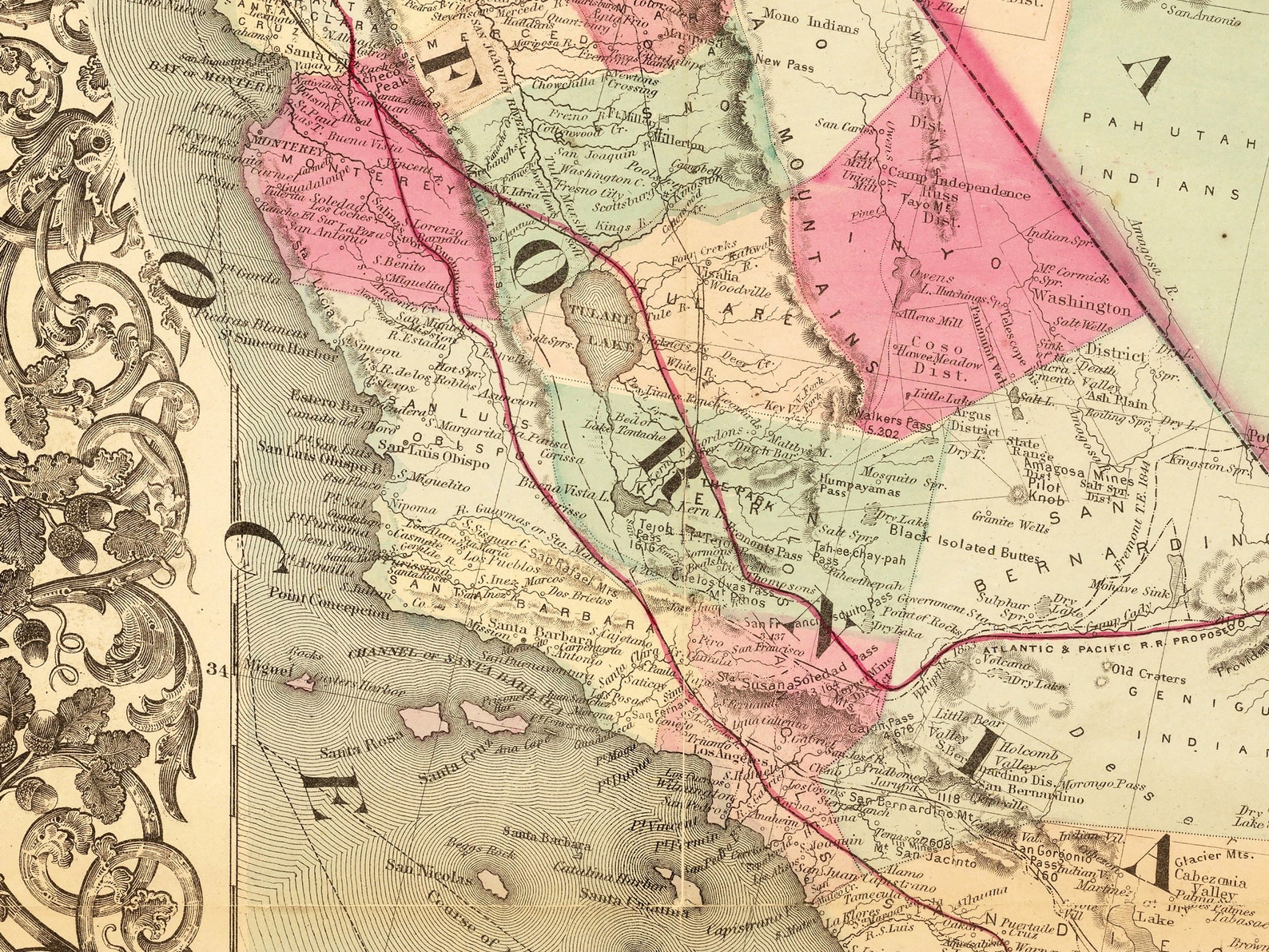 Old Map of United States 1867 Vintage Map of USA Wall Map - Etsy