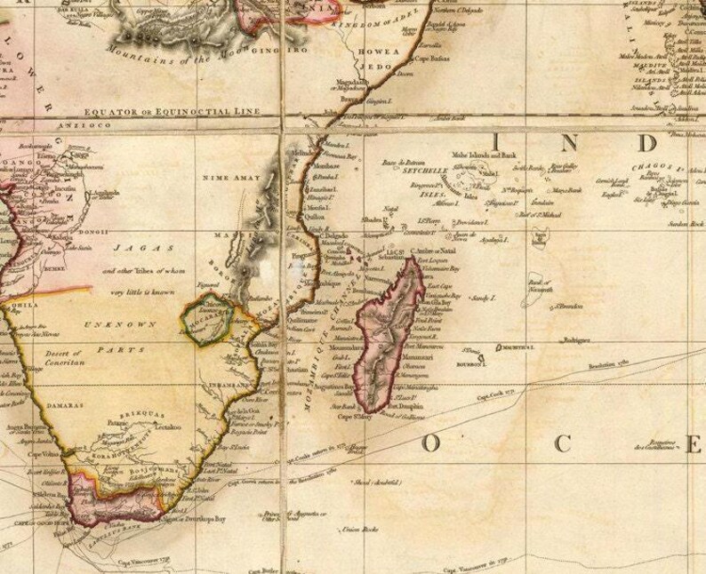 Old World Map in 1819 Antique World Map | Vintage World Map Wall Map - Etsy
