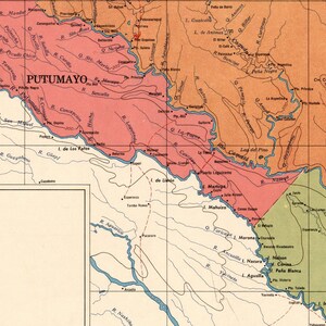 Old Map of Colombia Vintage Map Vintage Poster Wall Art Print Wall Map ...