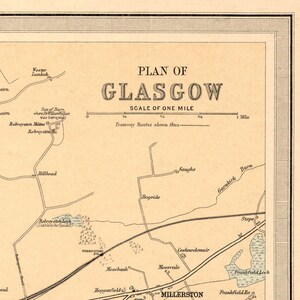 Old Map of Glasgow, Scotland 1912 Vintage Map Vintage Poster Wall Art ...