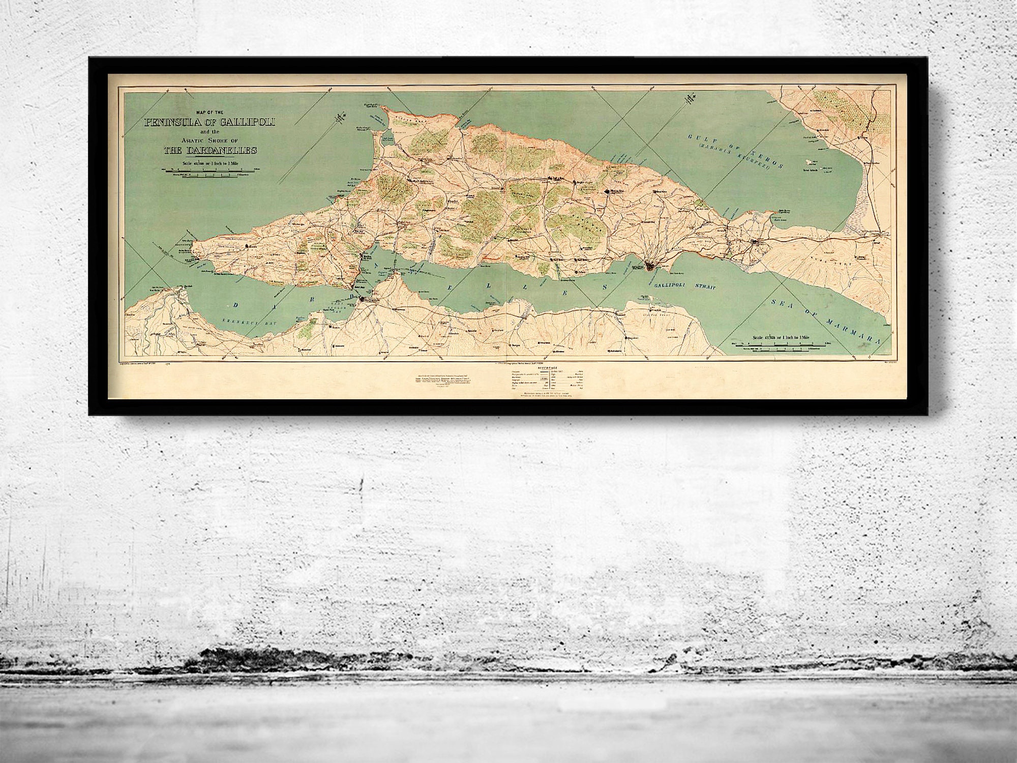 Old Map of Gallipoli Turkey 1919 Vintage Map Vintage Poster - Etsy