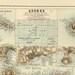 Old Map of Açores Azores and Madeira Islands 1876, Portuguese Islands ...