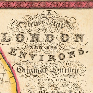 Old Map of London 1822 Vintage Map of London | Vintage Poster Wall Art ...