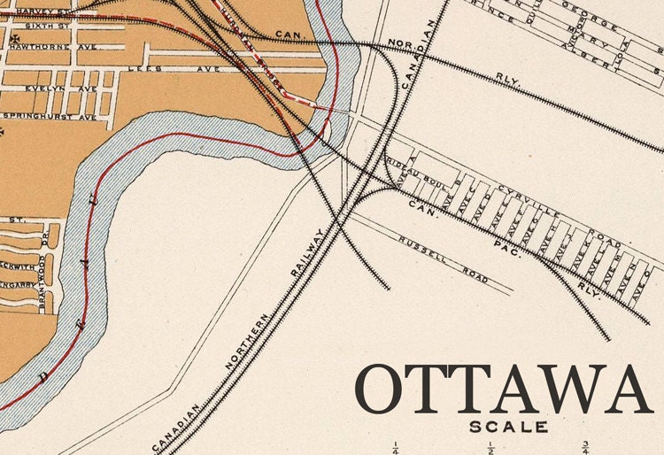 Old Map of Ottawa Canada 1915 Vintage Poster Wall Art Print - Etsy Canada
