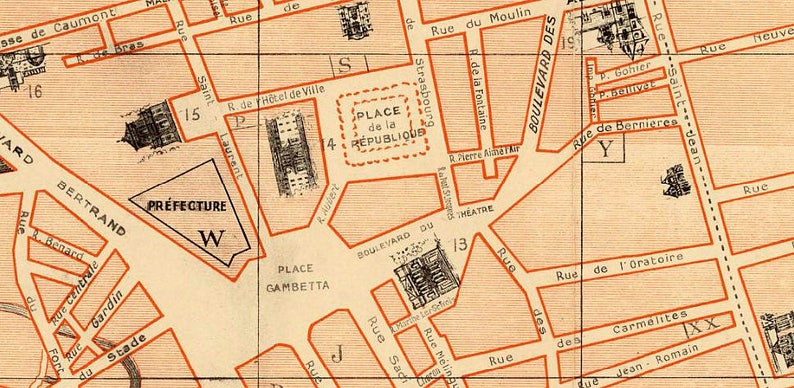 Old Map of Caen France 1930 Vintage map Vintage Poster Wall | Etsy