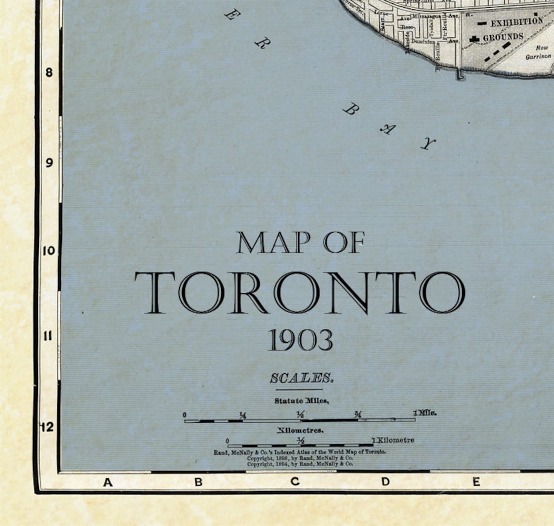 Old Map of Toronto Canada 1903 Vintage Map Toronto Vintage - Etsy