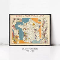 Old Map of France Story Map 1936 Vintage Map of France | Wall Map Print ...