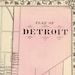 Old Map of Detroit 1880 Vintage Map Vintage Poster Wall Art Print Wall ...