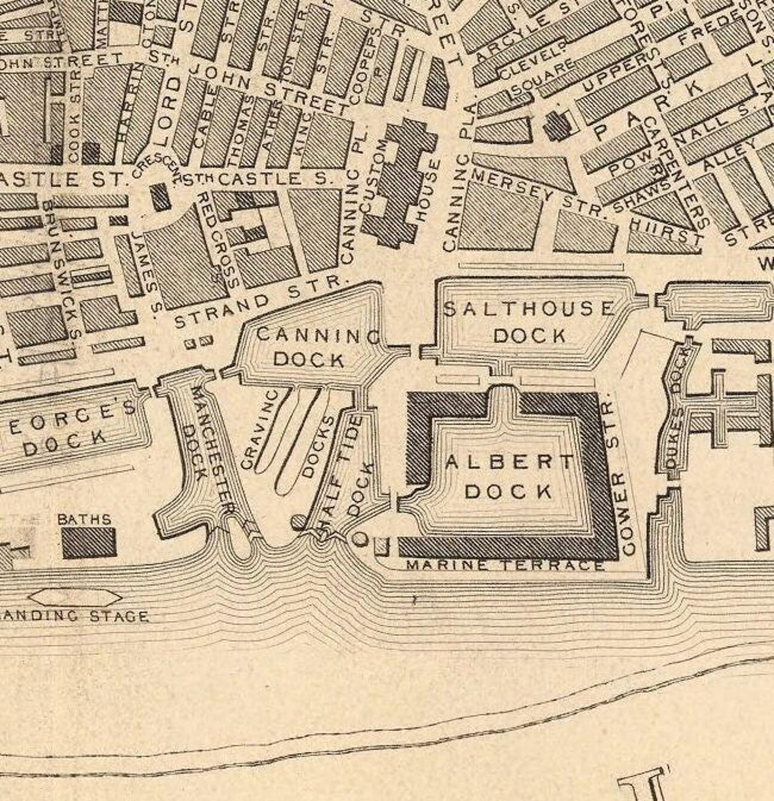Old Map of Liverpool 1851 UK Vintage Map | Wall Map Print - Etsy