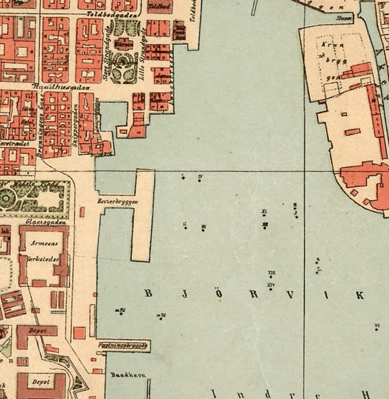 Old Map of Oslo Norway 1901 Vintage Map Oslo Vintage Poster - Etsy