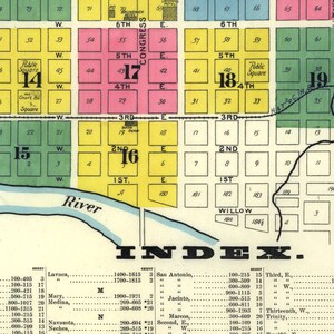 Old Map of Austin Texas 1894 Vintage Poster Wall Art Print Wall Map ...