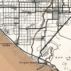 Old Map of Los Angeles 1926 Vintage Map Vintage Poster Wall Art Print ...