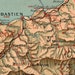 Old Map of Pyrenees Pirineus 1920 France Spain Vintage Poster Wall Art ...