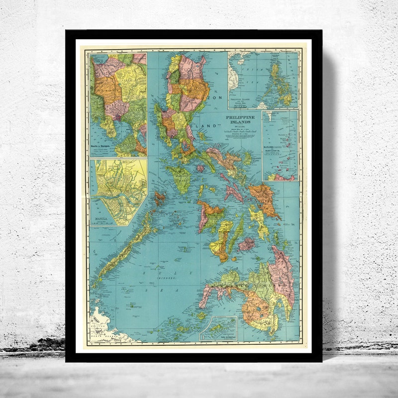 Philippines Wall Map - Etsy