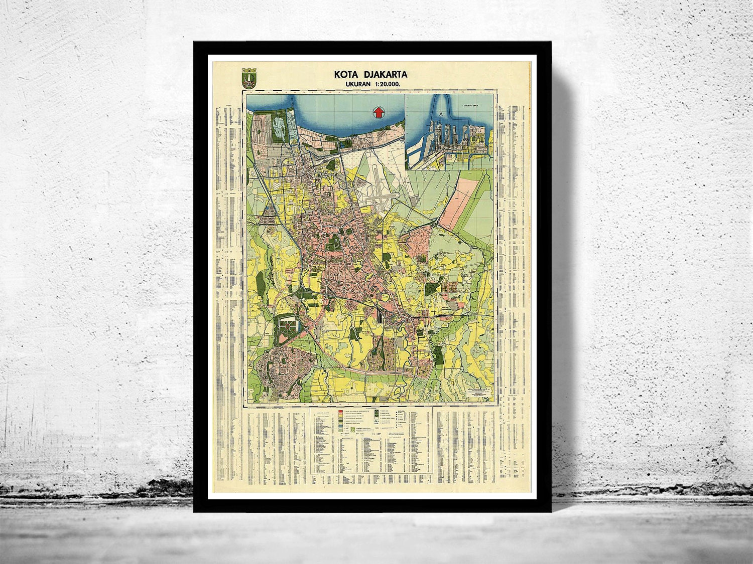 Old Map of Jakarta Batavia Indonesia Vintage Map Vintage - Etsy