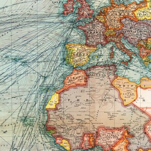 Beautiful World Map Vintage Atlas 1914 Mercator Projection | World Map ...