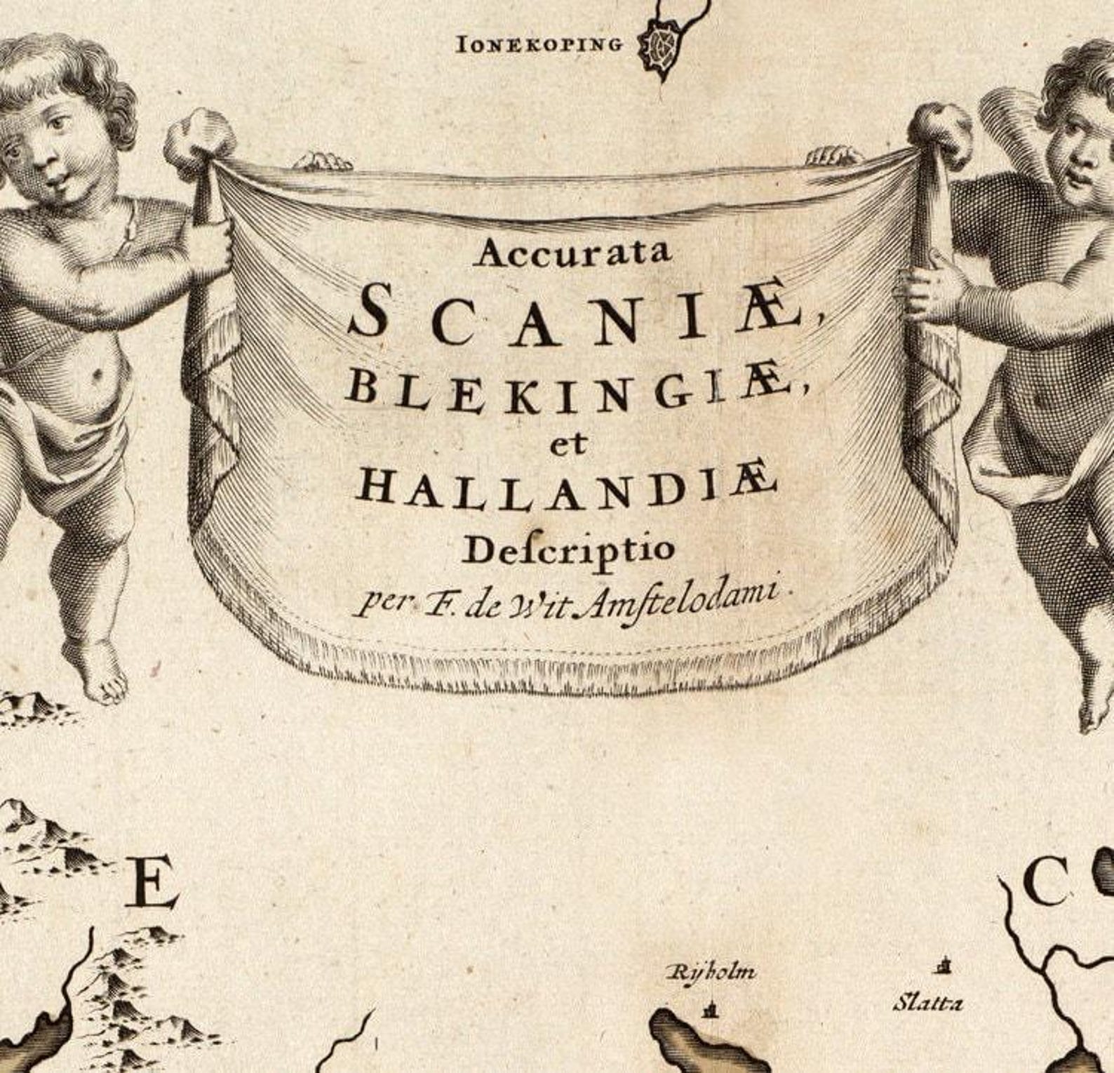 Old Map of Scania Skane Sweden 1680 | Wall Map Print - Etsy