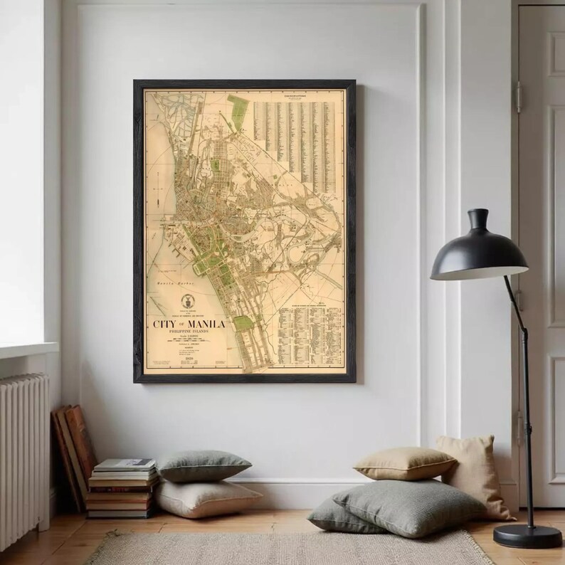 Old Map of Manila Philippines 1920 Vintage Map | Wall Map Print - Etsy