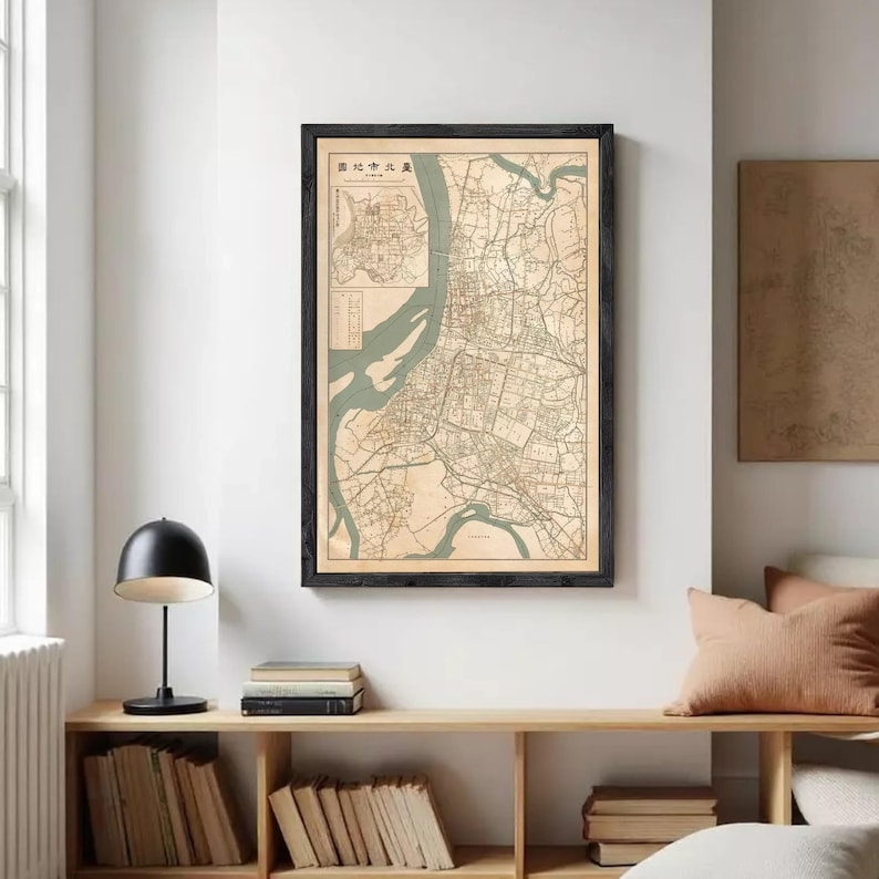 Old Map of Taipei Taiwan 1932 Vintage Map | Wall Map Print - Etsy