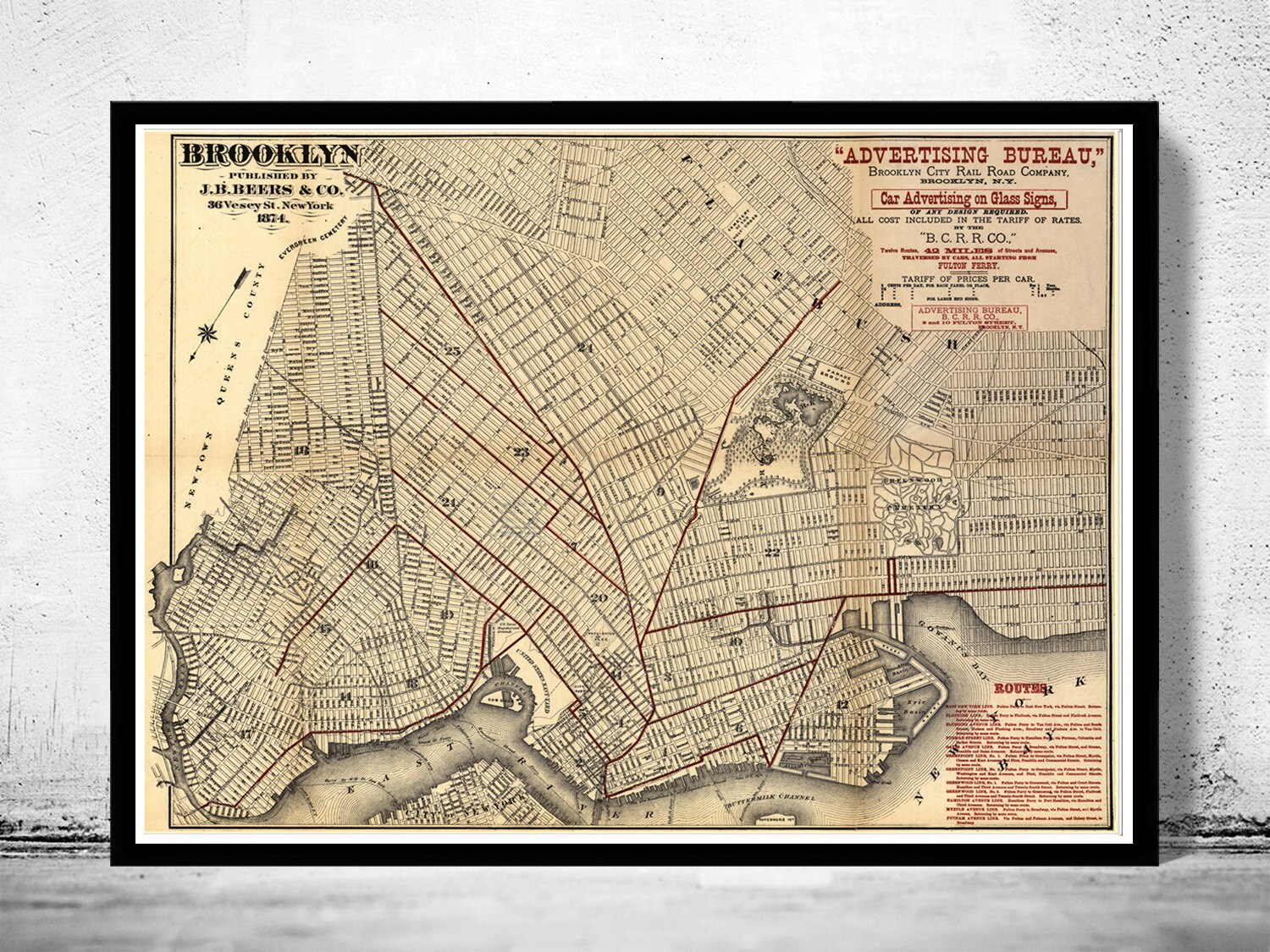 Brooklyn New York Road Map