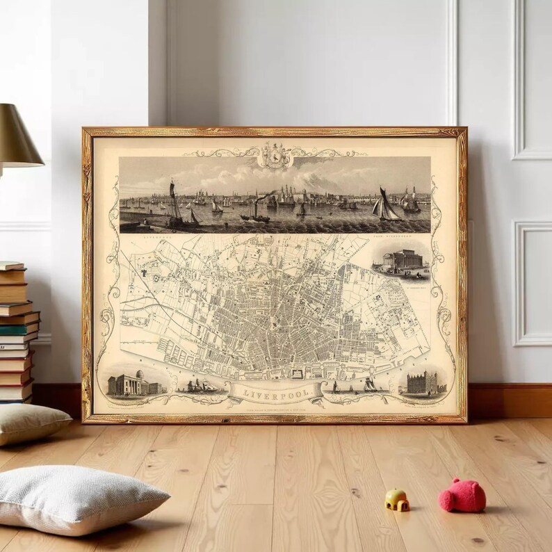 Old Map of Liverpool 1851 UK Vintage Map | Wall Map Print - Etsy