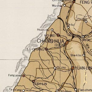 Old Map of Taiwan Vintage Map of Taiwan | Wall Map Print - Etsy Australia