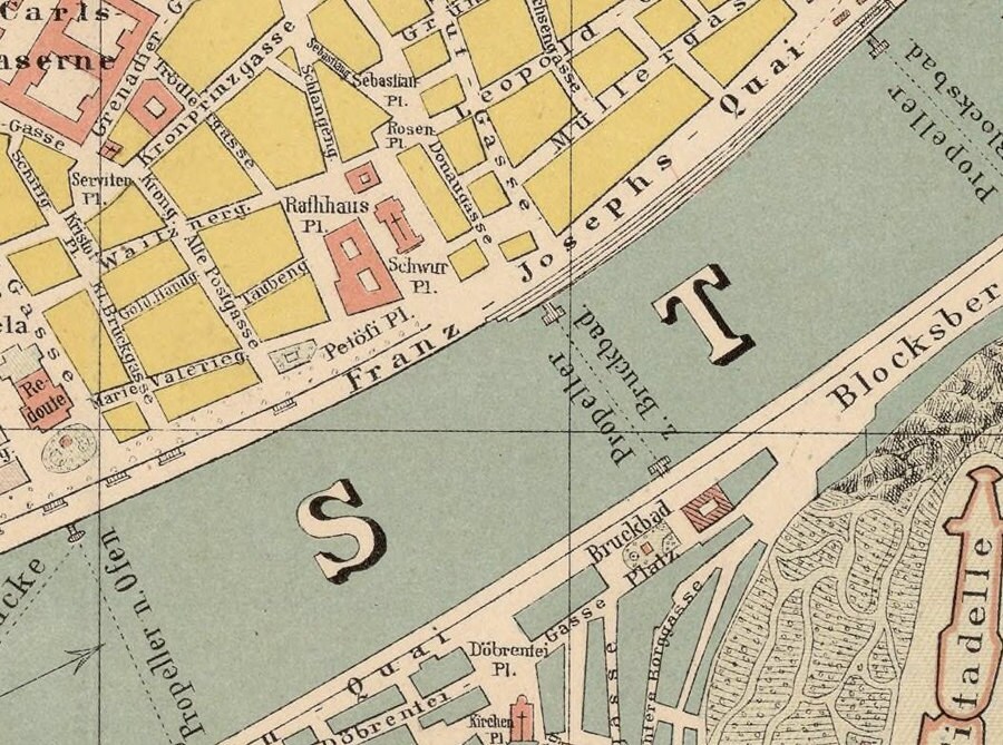 Old Map of Budapest Hungary 1882 Vintage Map Vintage Poster | Etsy