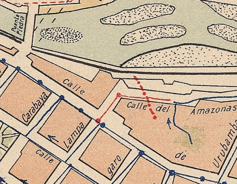Old map of Lima Peru 1904 Vintage Poster Wall Art Print | Etsy