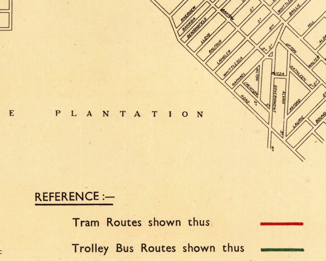 Old Map of Perth Australia 1949 Vintage Map Vintage Poster - Etsy