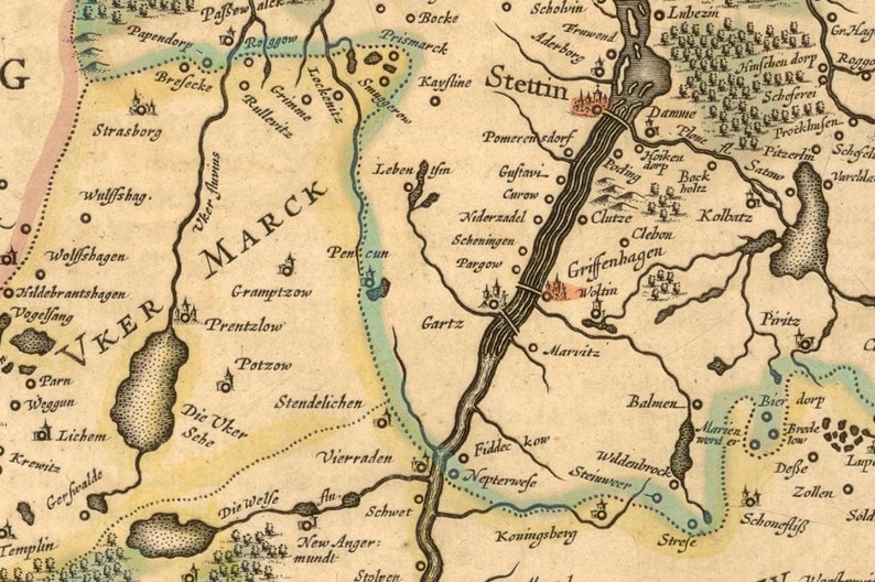 Old Map of Brandenburg 1699 Germany Vintage Map Vintage | Etsy