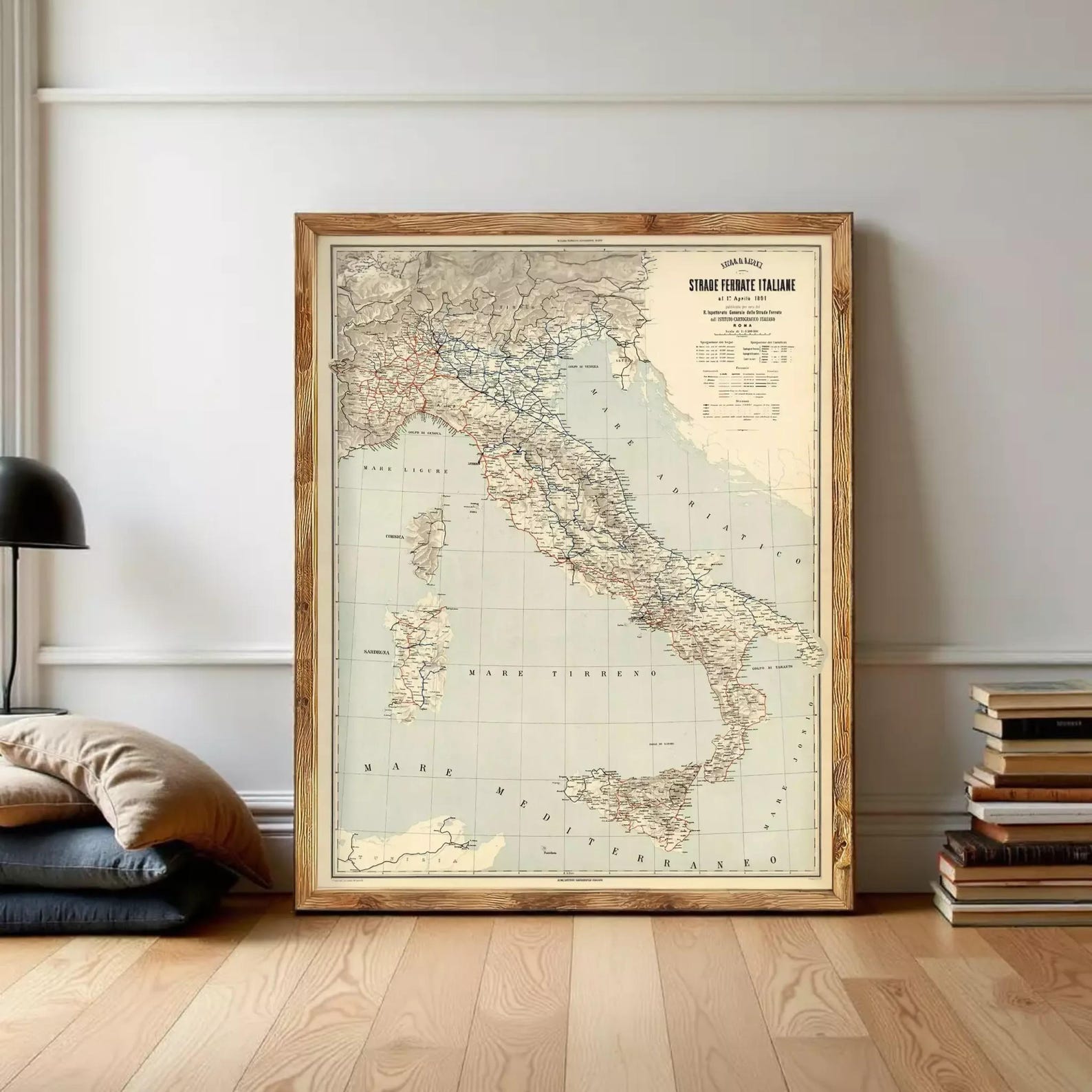 Old Map of Italy 1891 Italia Vintage Map | Wall Map Print - Etsy