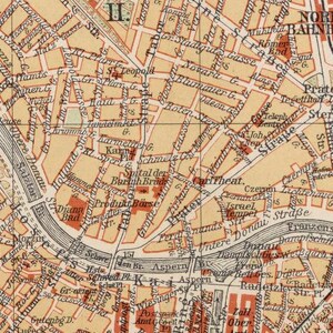 Old Map of Vienna Austria 1928 Vintage Map Vintage Poster Wall Art ...