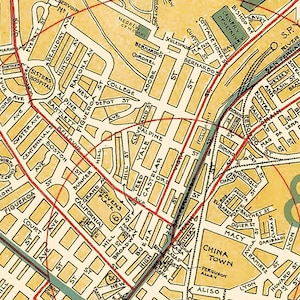 Old Map of Los Angeles 1897 Vintage Map Od Los Angeles City | Vintage ...