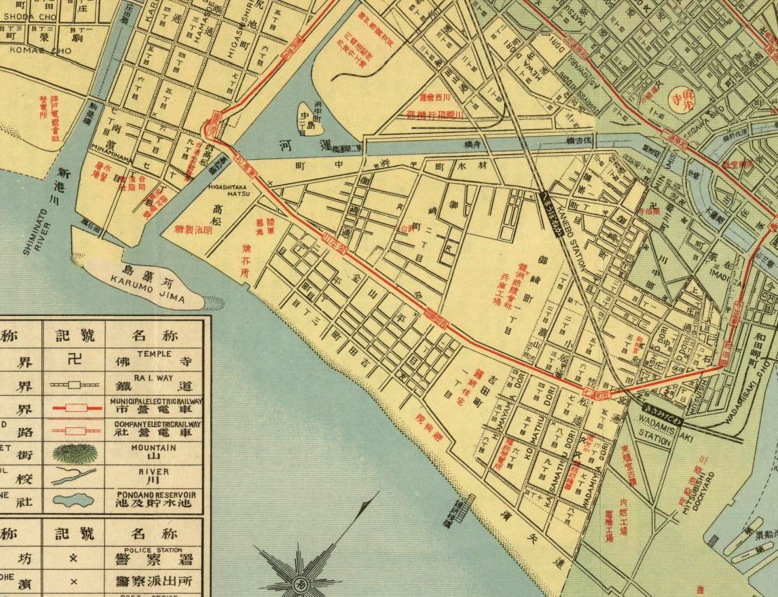 Old Map of Kobe Japan 1932 Vintage Map Vintage Poster Wall - Etsy