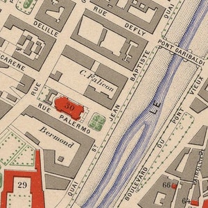 Old Map of Nice France 1882 Vintage Map | Vintage Poster Wall Art Print ...