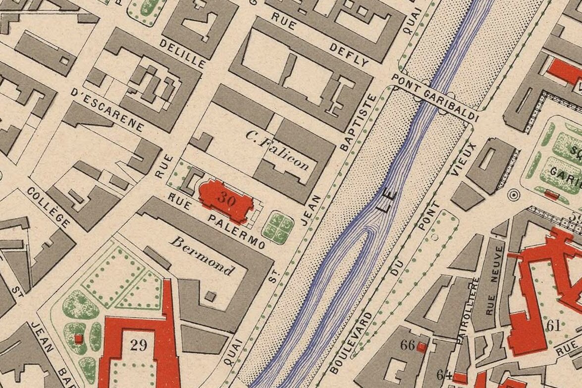 Old Map of Nice France 1882 Vintage Map Vintage Poster Wall | Etsy UK