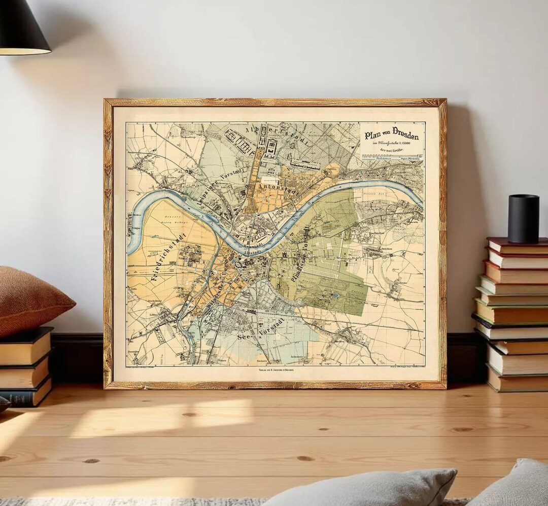 Old Map of Dresden 1878 Germany Vintage Map | Wall Map Print - Etsy ...