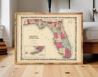 1834 Map of Florida - Etsy
