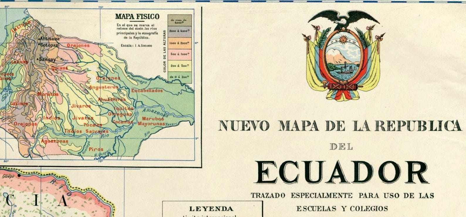 Old Map of Ecuador 1902 Equator Republic Vintage Map | Wall Map Print ...