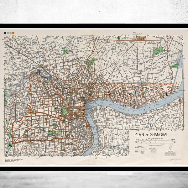 Map of China 1945 - Etsy