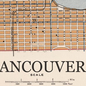 Old Map of Vancouver Canada 1915 Vintage Map Vintage Poster Wall Art ...