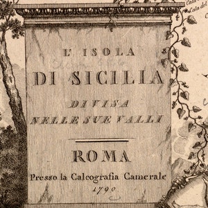 Old Map of Sicily Sicilia Italy 1790 Vintage Map | Vintage Poster Wall ...