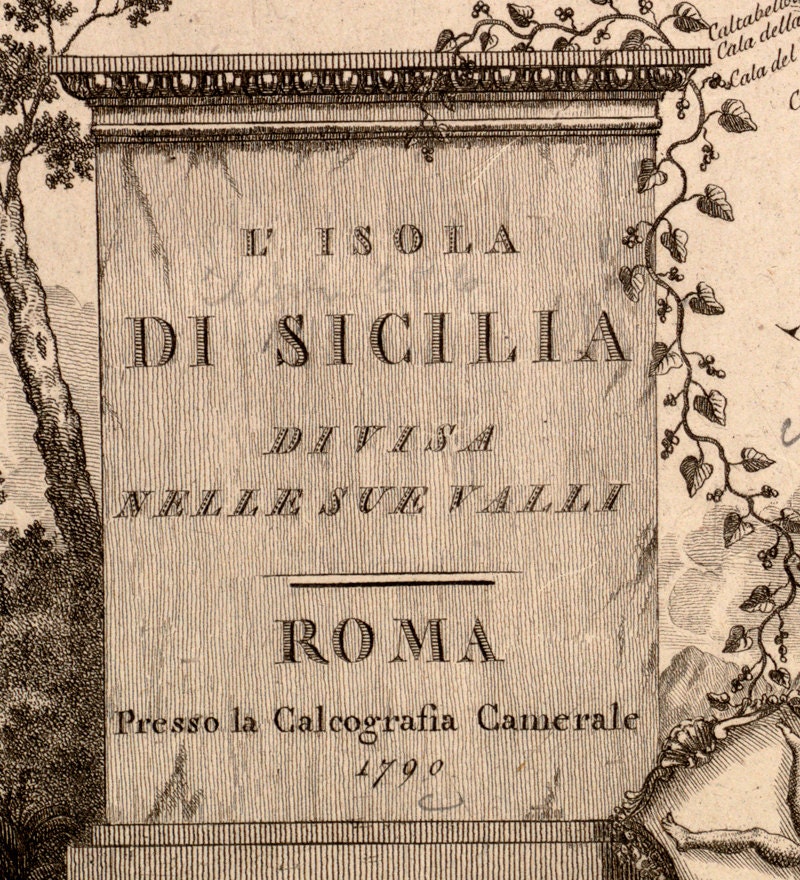 Old Map of Sicily Sicilia Italy 1790 Vintage Map Vintage - Etsy