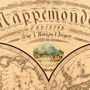 Old Map of the World 1839 Old Map of the World | World Map Gift World ...