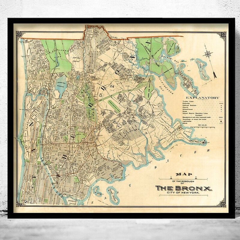 Bronx Map - Etsy